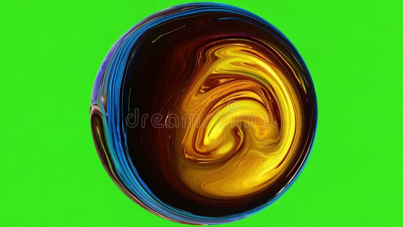 A Turbulent Orb of Mixed Colors with Swirling Patterns that Create a ...