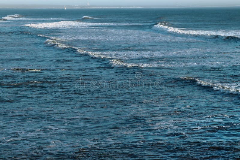 Turbulent Waves Roll Across the Ocean Stock Image - Image of crash ...