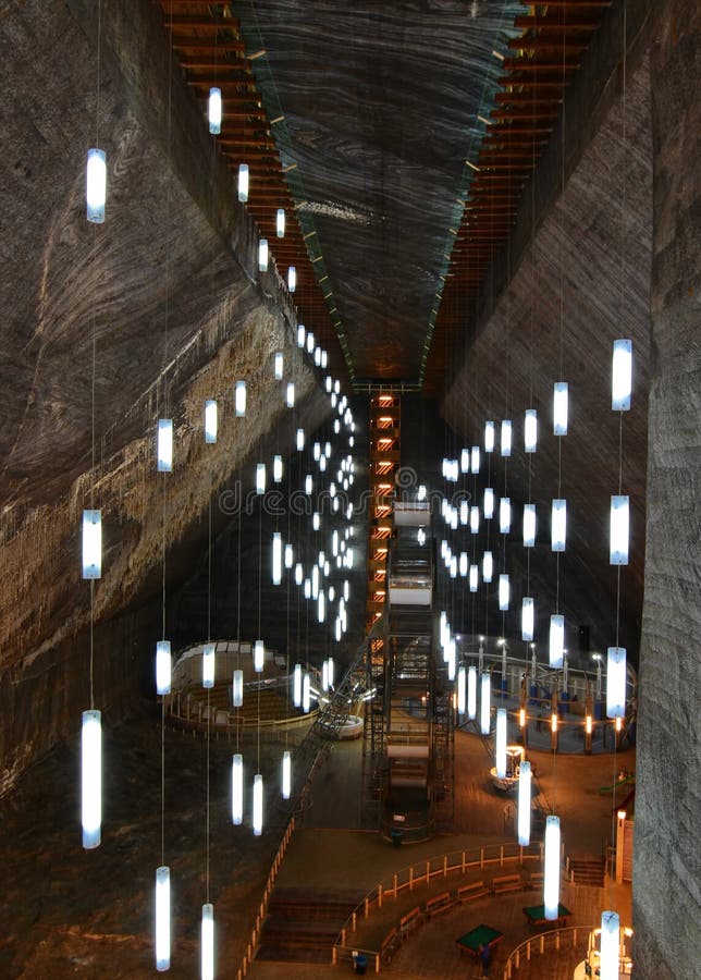 Salt mine Turda in Romania stock photo. Image of decoration - 67657752