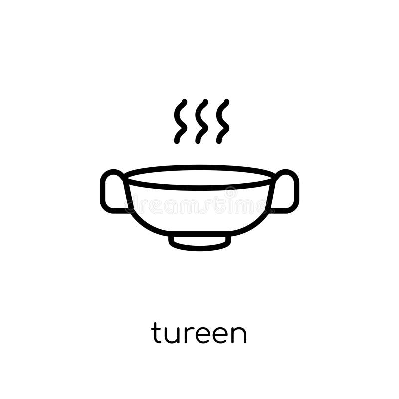 Tureen Icon from Kitchen Collection. Stock Vector - Illustration of ...