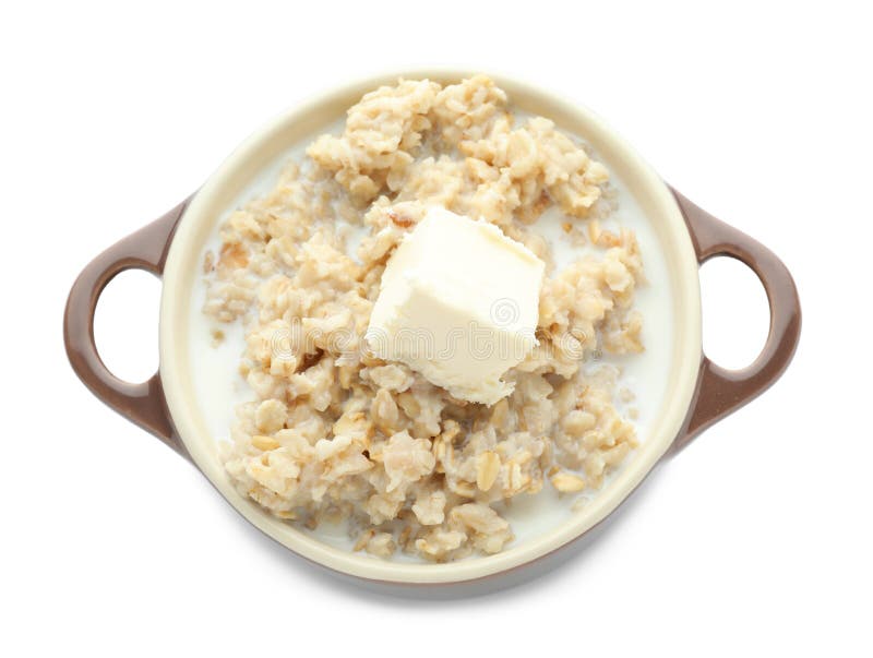 Raw Oatmeal on White Background Stock Image - Image of grain, nutrition ...