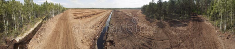 Peat field stock photo. Image of forest, peat, environmental - 42441032