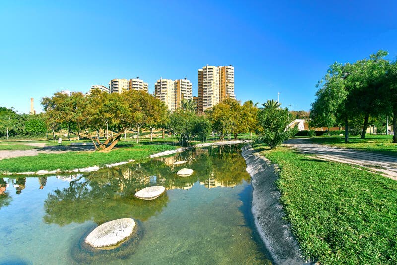 Turia Gardens Valencia Spain Stock Photo - Image of center, valencia ...