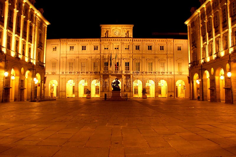 Turin City Hall Building stock image. Image of green, deserted - 8188791