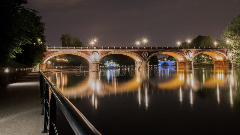 Turin Italy Bridge Princess Isabella Editorial Image - Image of turin ...