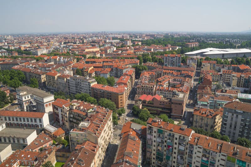 Turin , Italy - Skyline View Stock Image - Image of building, district ...