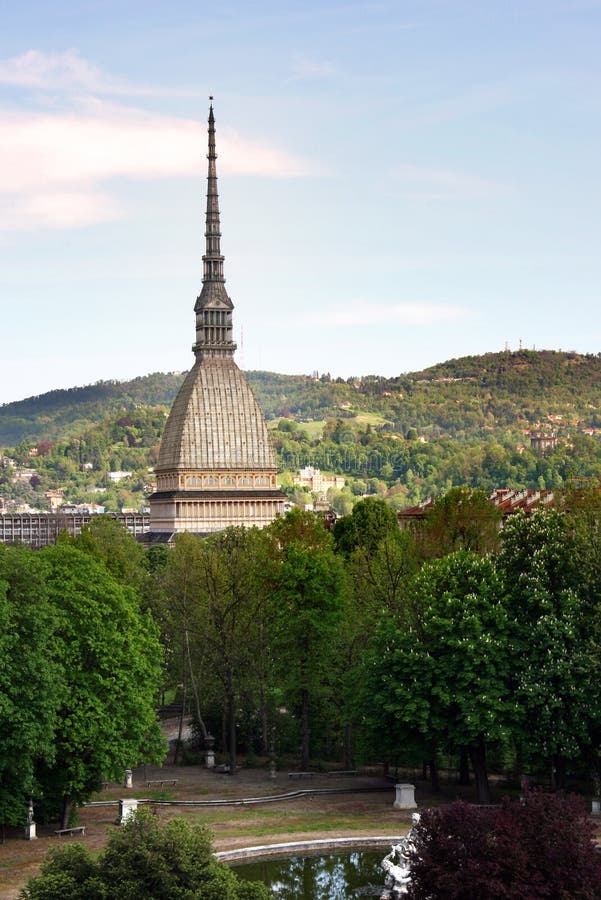 Turin (Torino), Landscape with Mole Antonelliana Stock Image - Image of ...