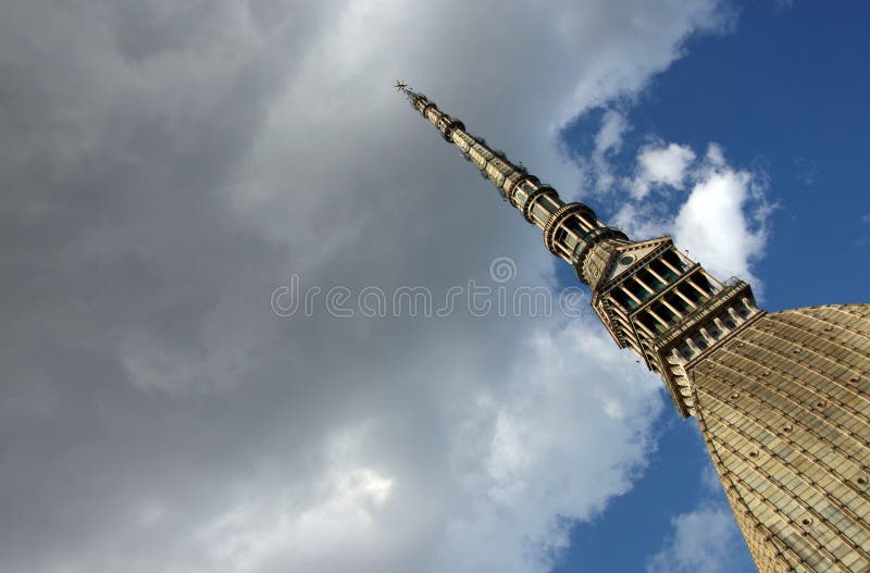 Turin landmark - La Mole stock image. Image of antoneliana - 5291237
