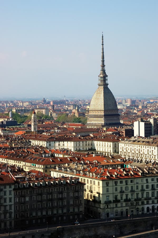 Turin (Torino), Landscape with Mole Antonelliana Stock Image - Image of ...