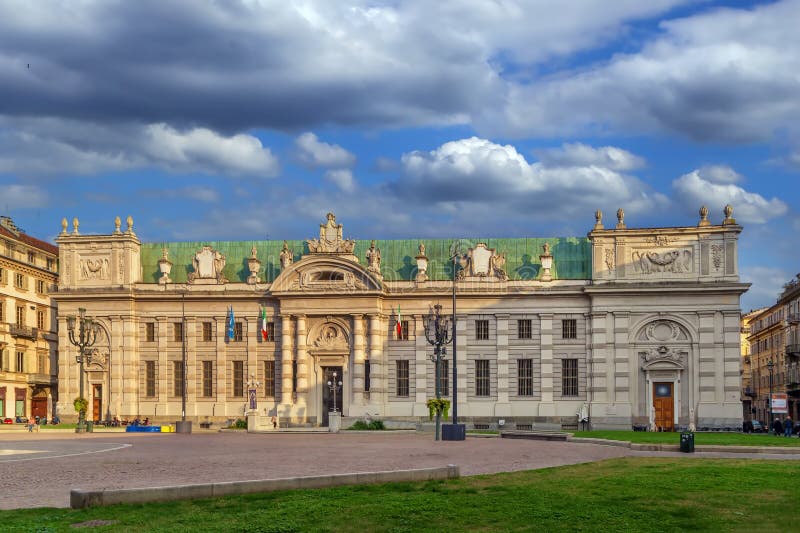 Turin National University Library, Turin, Italy Stock Photo - Image of ...