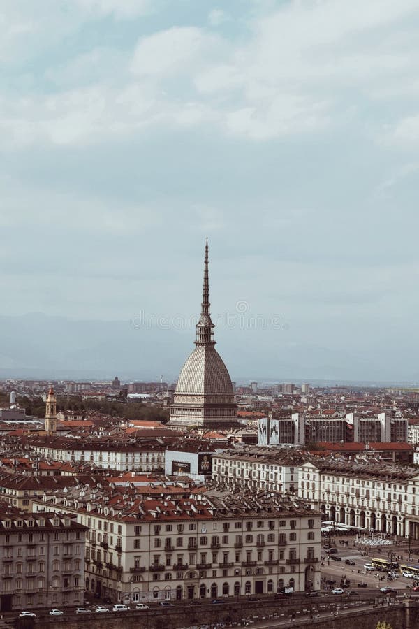 Turin panoramic stock image. Image of landmark, cityscape - 311497017