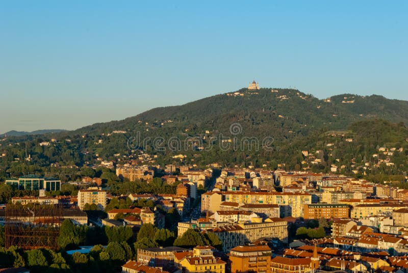 Turin (Torino), Italy, Panoramic View on Hills and Stock Image - Image ...