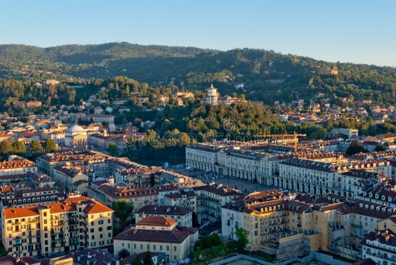 Turin (Torino), Italy, Panoramic View on Piazza Vi Stock Image - Image ...