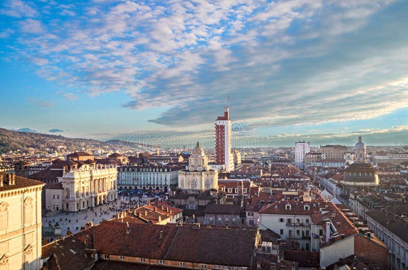 Turin (Torino), View from the Cathedral Tower Stock Photo - Image of ...
