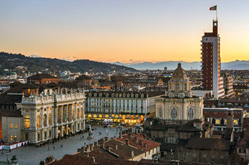 Turin (Torino), View from the Cathedral Tower Stock Photo - Image of ...
