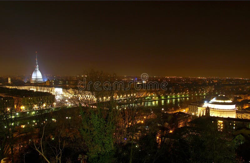 Turin view stock image. Image of piedmont, torinese, hill - 15040137