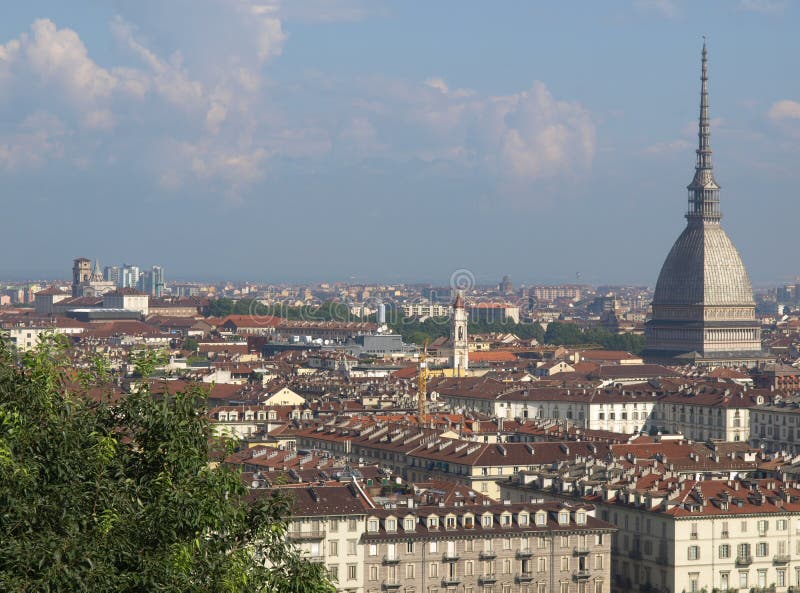 Turin view stock image. Image of birdeye, piedmont, aerial - 15461585