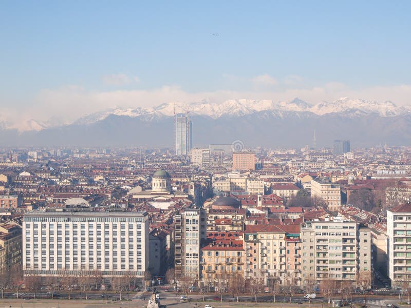 Turin view stock image. Image of antonelliana, monte - 37689233