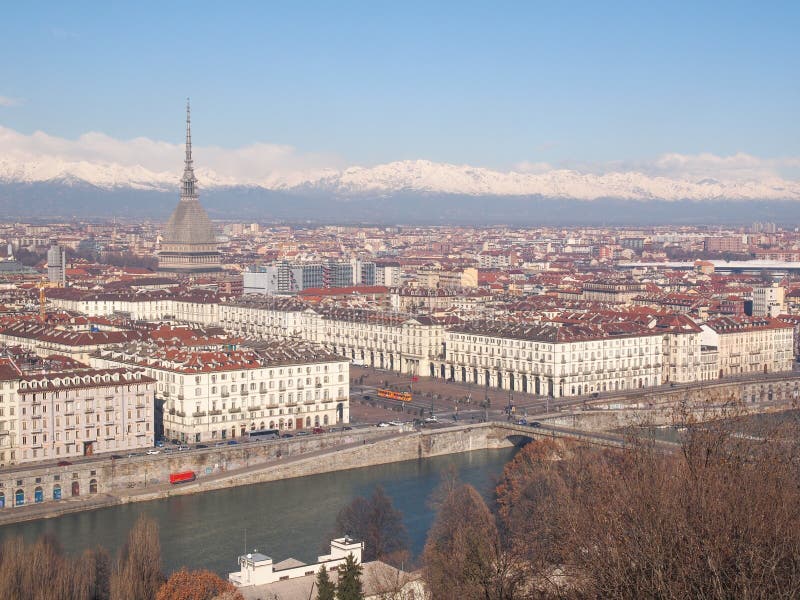 Turin view stock image. Image of view, mole, europe, scene - 37689287