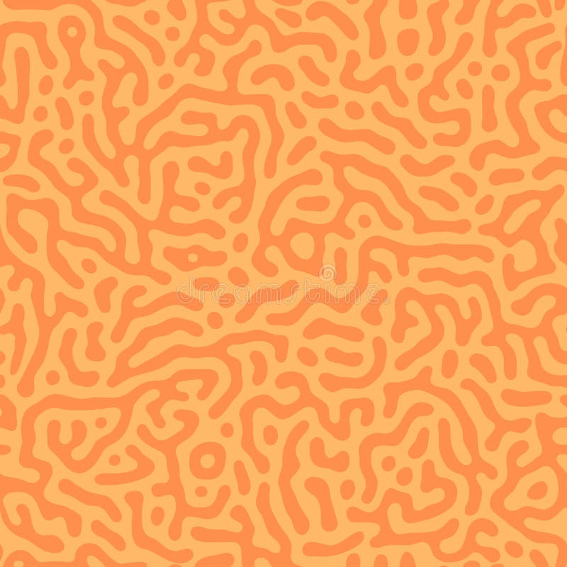 Orange and Yellow Pattern, Turing Abstract Seamless Trippy Background ...