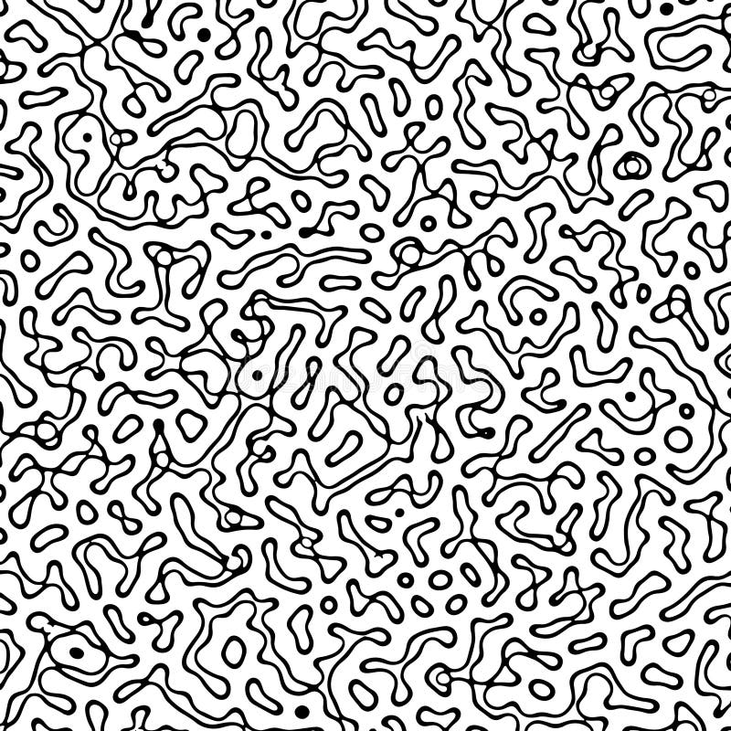 Turing Pattern Background, Abstract Texture with Wavy Liquid Lines ...