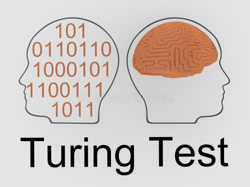 Turing Test concept stock illustration. Illustration of computer ...