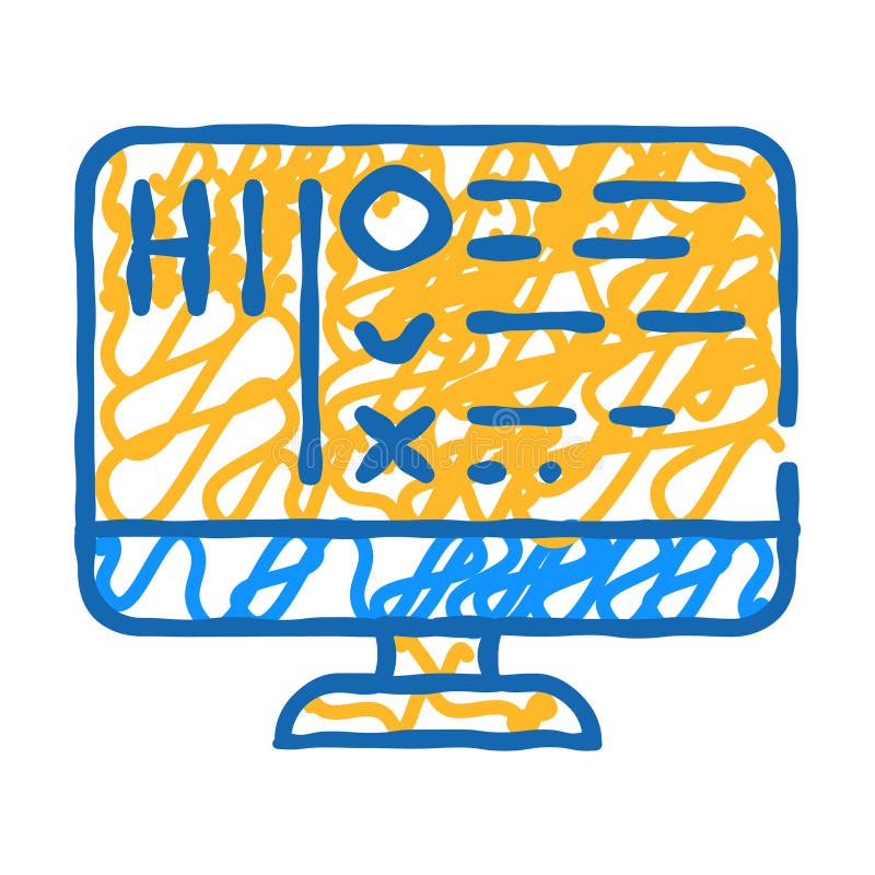 Turing Test Icon Doodle Illustration Stock Vector - Illustration of ...