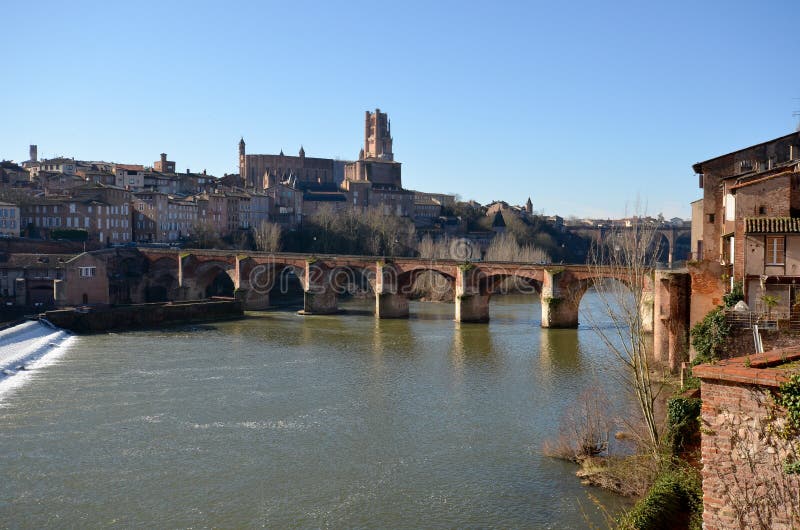 Turismo en Albi foto de archivo. Imagen de palacio, catedral - 29295502
