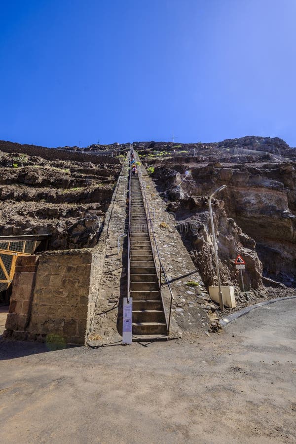 Turistas En Jacobs Ladder St Helena Imagen de archivo editorial ...