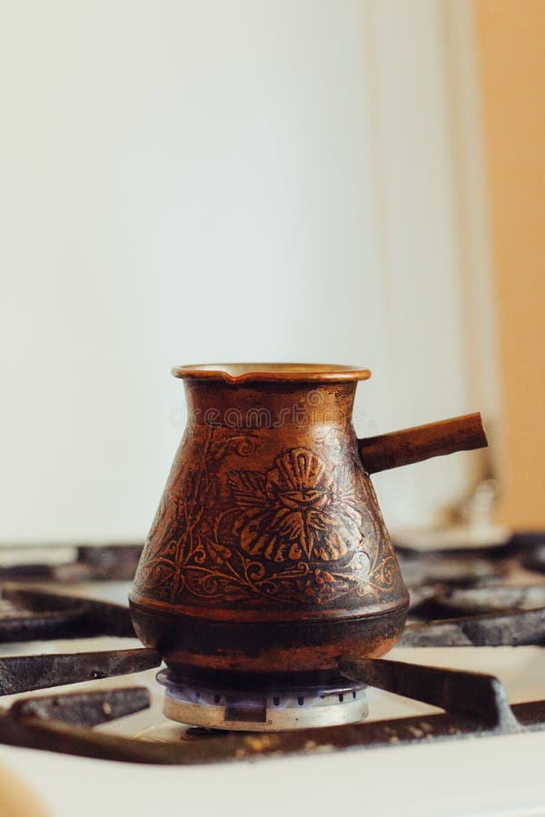 Turka with Coffee on the Gas Stove Stock Image - Image of delicious ...