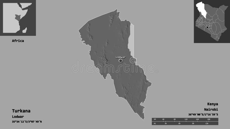 Turkana, County of Kenya,. Previews. Bilevel Stock Illustration ...
