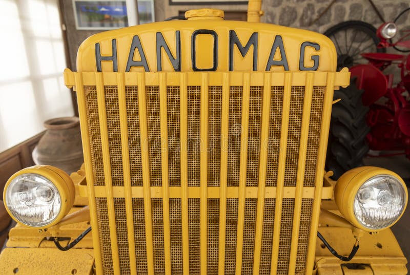 Turkey, Ankara May 25, 2025. in Front of the Yellow Tractor Editorial ...