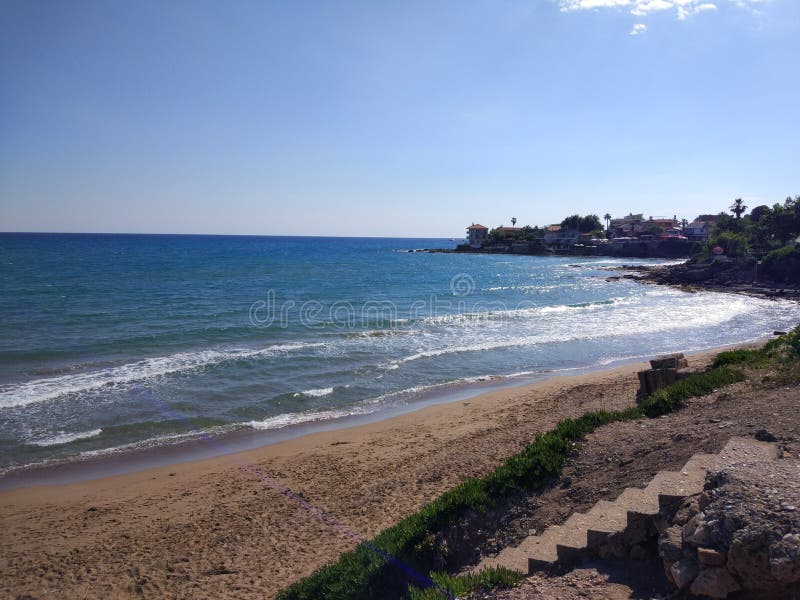 Turkey Antalya Manavgat Side Beach Stock Photo - Image of sand, ocean ...