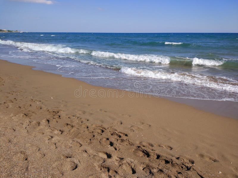 Turkey Antalya Manavgat Side Beach Stock Image - Image of shore ...