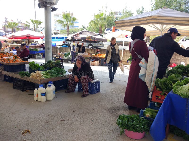 Turkish Bazaar Fruit and Vegetable Stall Editorial Stock Image - Image ...