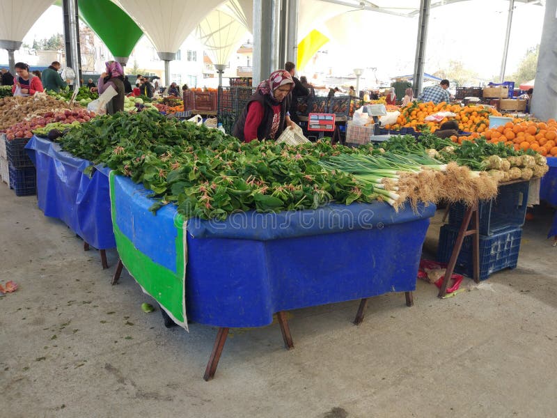 Turkish Bazaar Fruit and Vegetable Stall Editorial Photography - Image ...