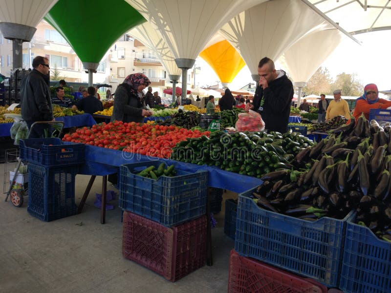 Turkish Bazaar Fruit and Vegetable Stall Editorial Photography - Image ...
