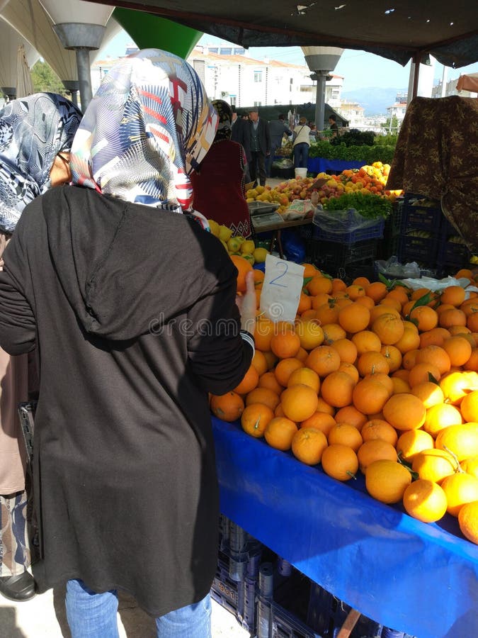 Turkish Bazaar Fruit and Vegetable Stall Editorial Image - Image of ...
