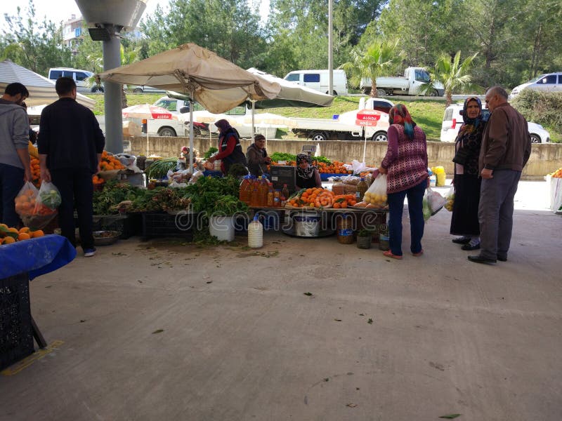 Turkish Bazaar Fruit and Vegetable Stall Editorial Photography - Image ...