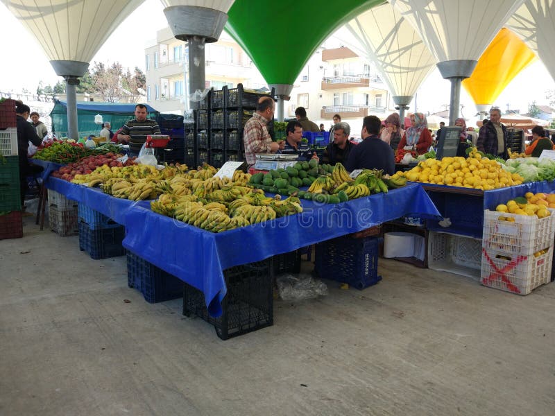 Turkish Bazaar Fruit and Vegetable Stall Editorial Image - Image of ...
