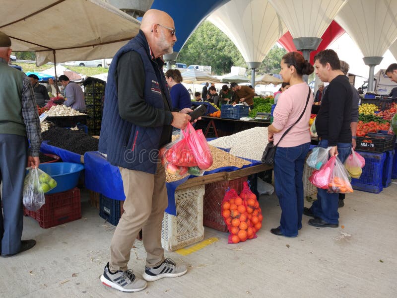Turkish Bazaar Fruit and Vegetable Stall Editorial Image - Image of ...