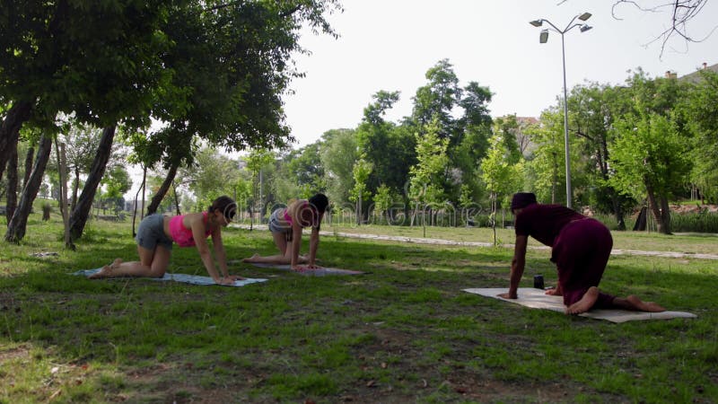 TURKEY, ANTALYA 07-06-2022: Yoga Class in the Park Stock Footage ...