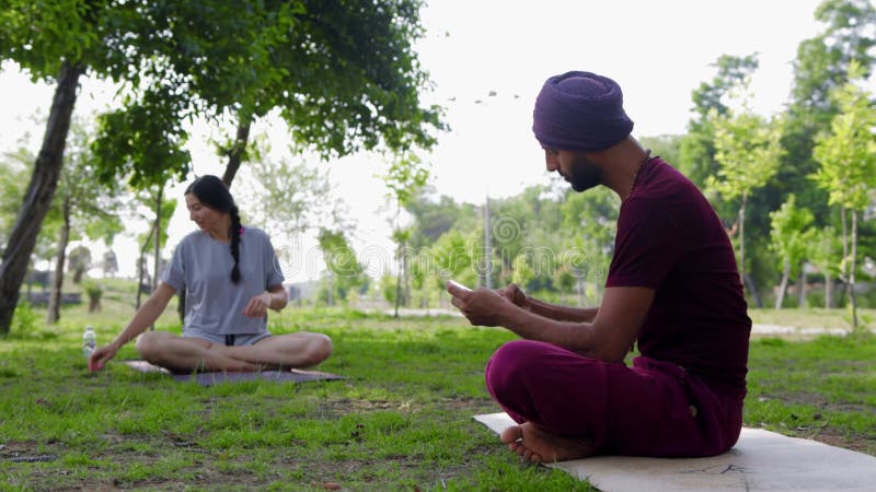 TURKEY, ANTALYA 07-06-2022: Yoga Practice in the Park Stock Video ...