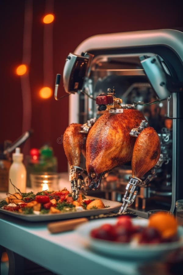 A Turkey is Being Cooked in an Oven. Generative AI Image. Stock ...