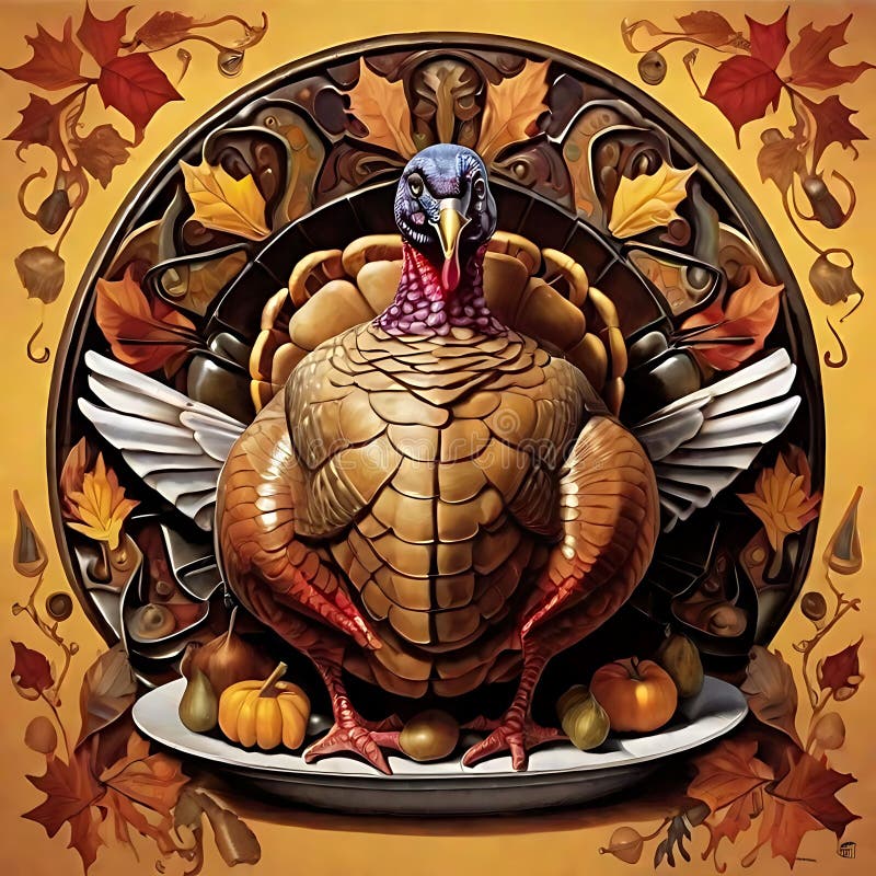 Turkey Bird for Happy Thanksgiving Celebration. Generative AI Stock ...