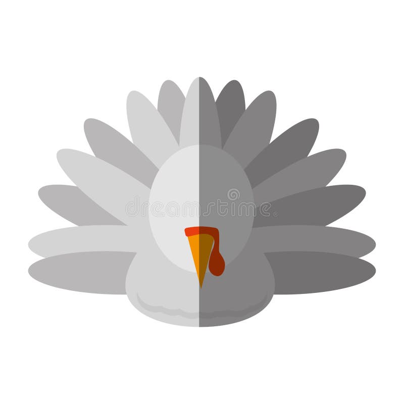Turkey Bird Thanksgiving Icon Stock Vector - Illustration of funny ...