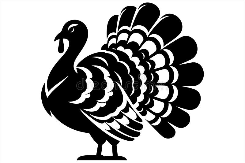 Turkey Bird Vector Silhouette Stock Vector - Illustration of turkey ...