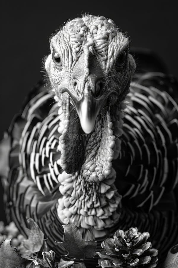 Turkey in Black and White stock photo. Image of thanksgiving - 374734886