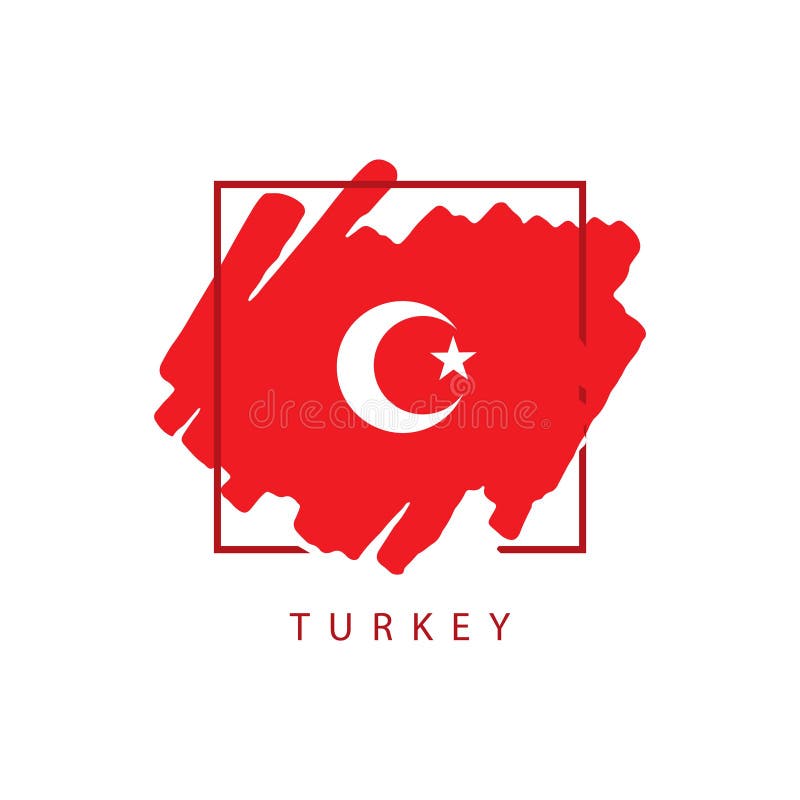 Turkey Brush Logo Vector Design Illustration Stock Vector ...
