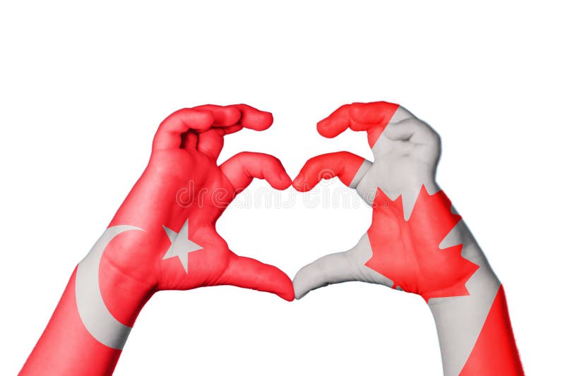 Turkey Canada Heart, Hand Gesture Making Heart Stock Image - Image of ...